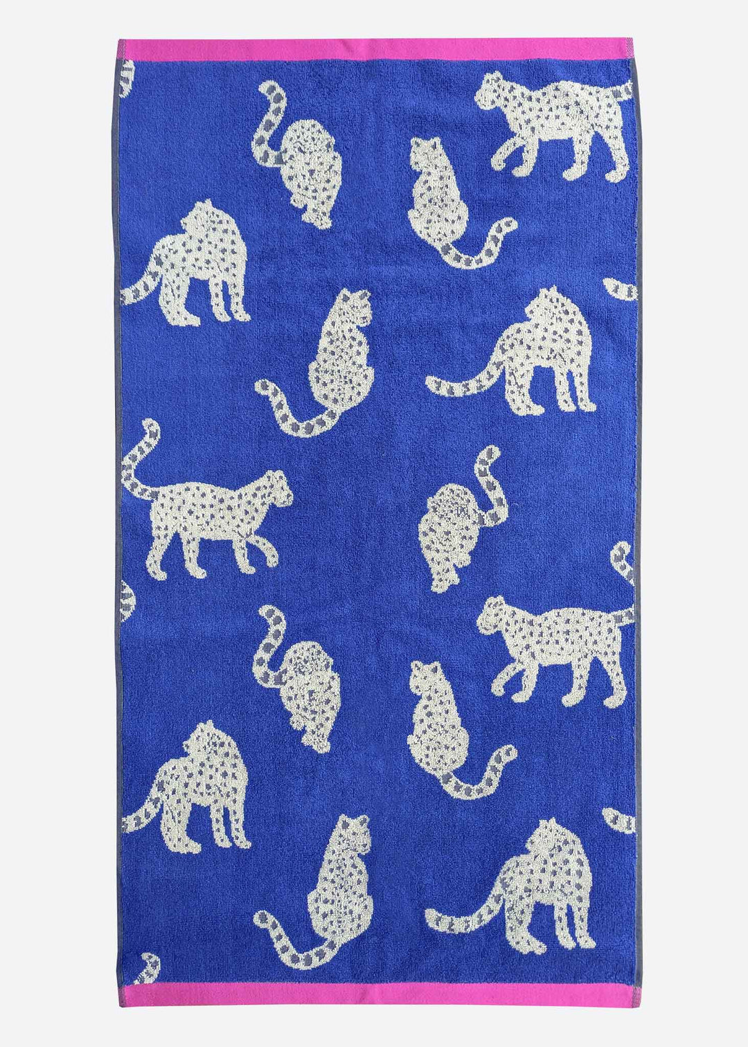 Snow Leopards Organic Cotton Towel Set, Blue + Pink - Anorak