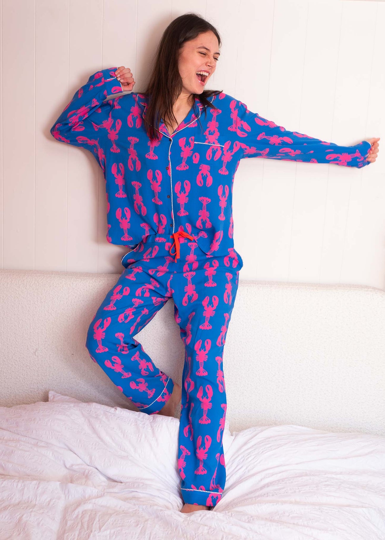 Lobsters Ecovero™ PJ Set (Blue/ Pink) – Anorak