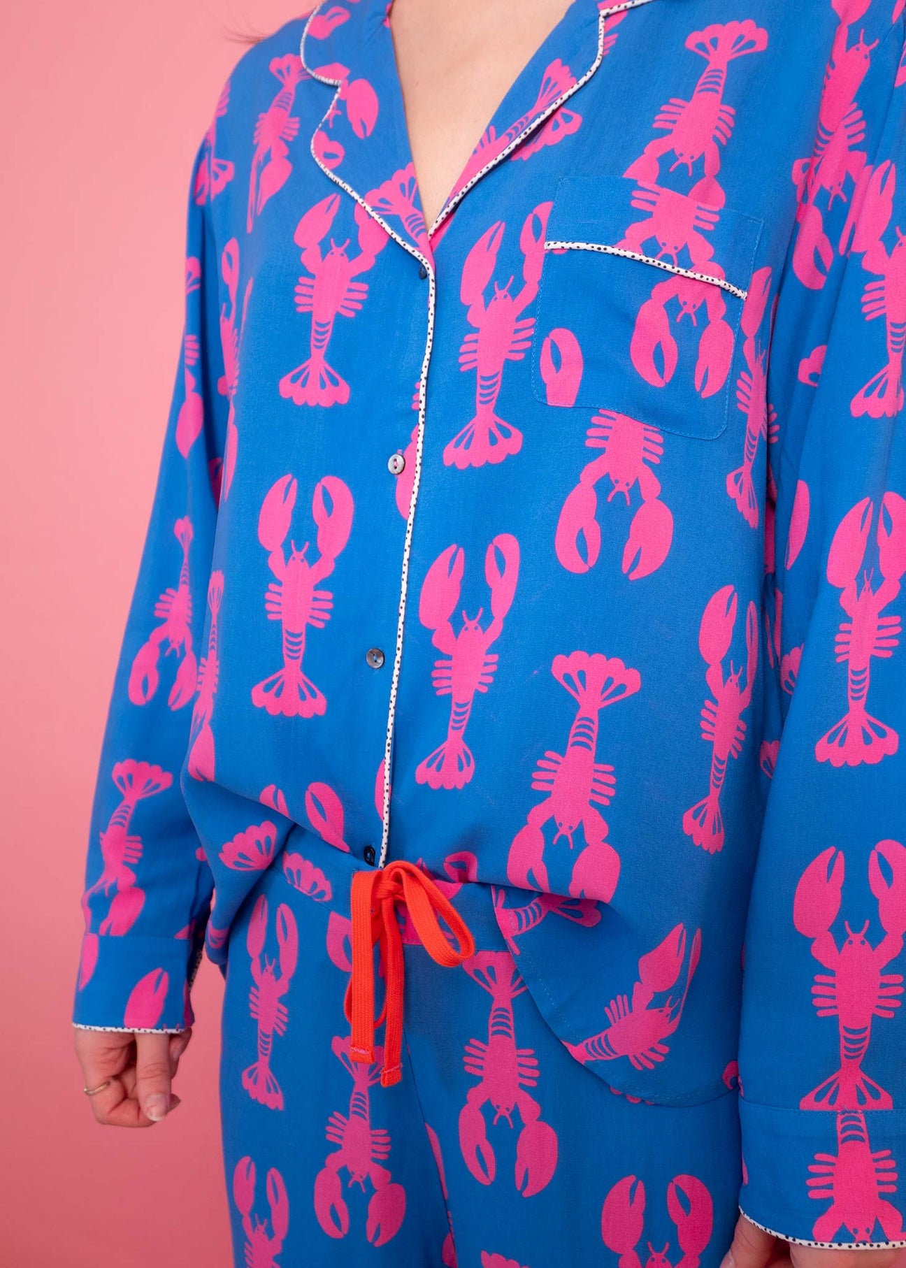 Lobsters Ecovero™ PJ Set (Blue/ Pink) – Anorak