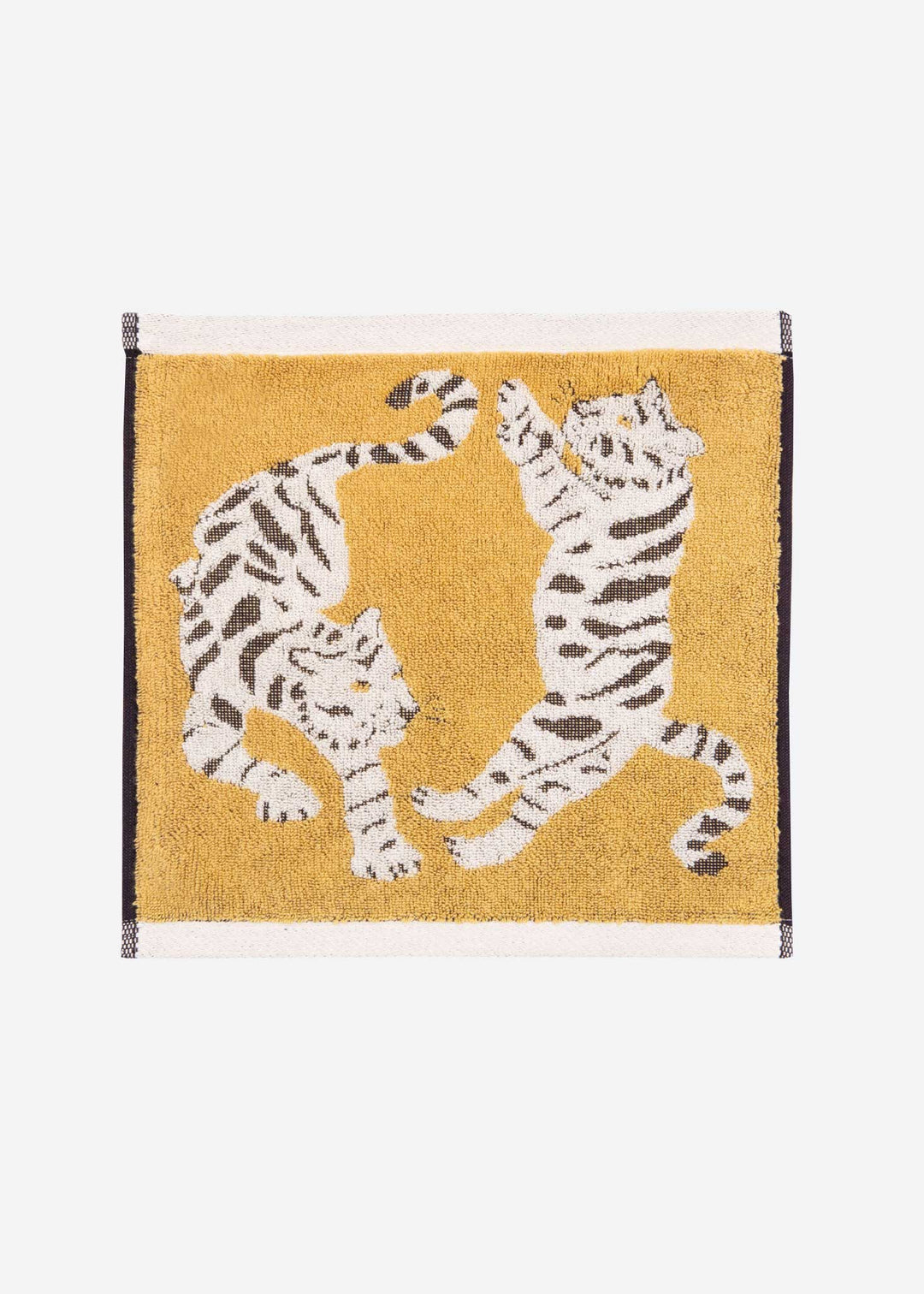 Anorak Tigers Organic Cotton Towels - Yellow Ochre Tiger Print Bath ...