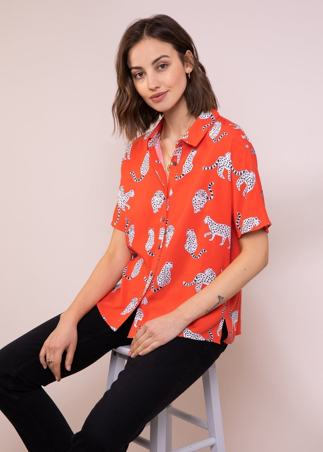 Snow Leopards EcoVero Nicky S/Sleeve Shirt – Anorak