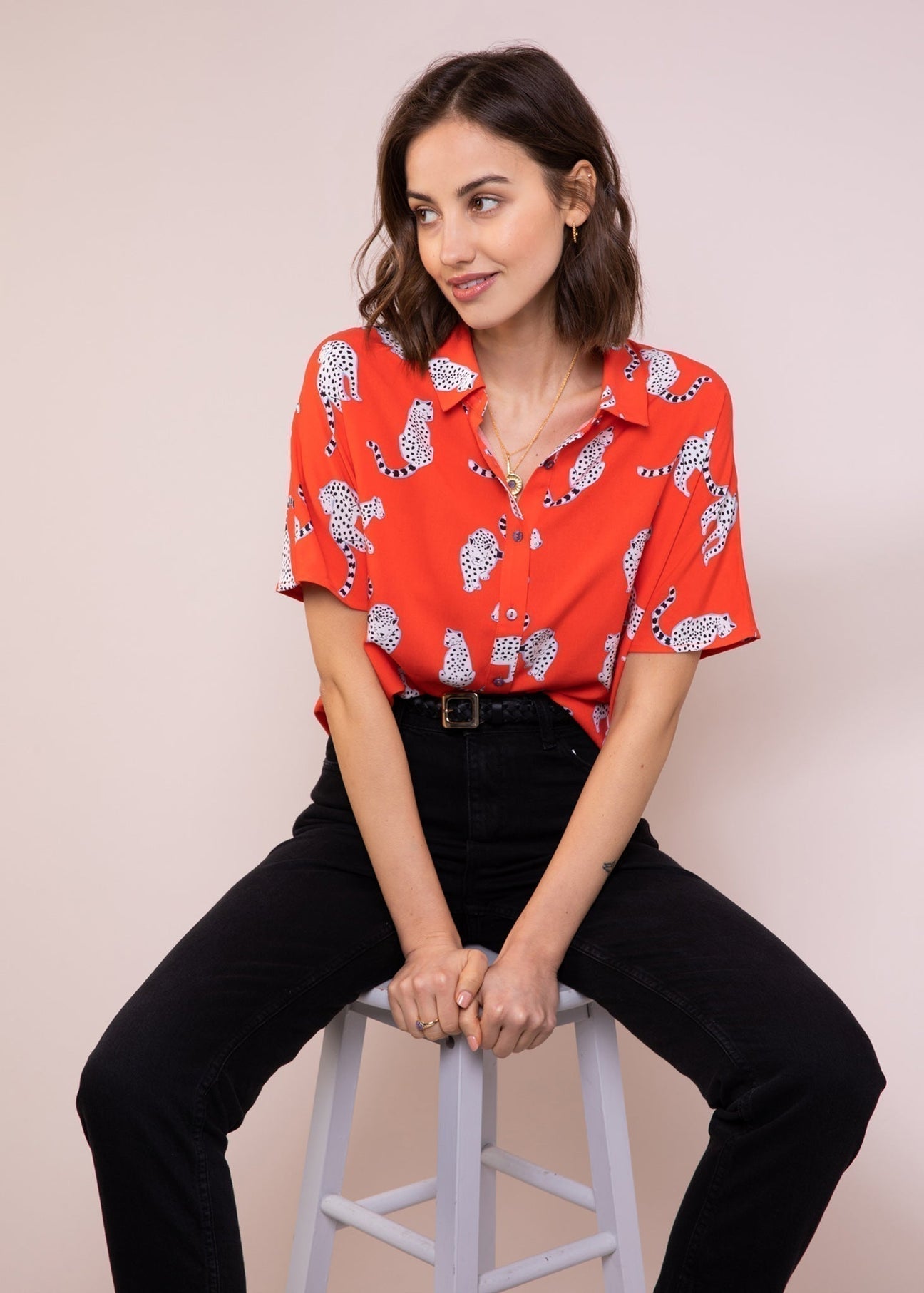 Snow Leopards EcoVero Nicky S/Sleeve Shirt – Anorak