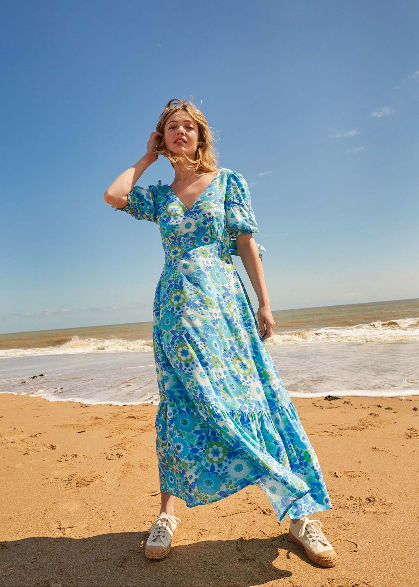 Bold Printed Sustainable Dresses, EcoVero, Certified Cotton - Anorak